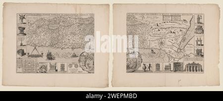 Map of the Holy Land, consisting of two parts, Cornelis Galle (I ...