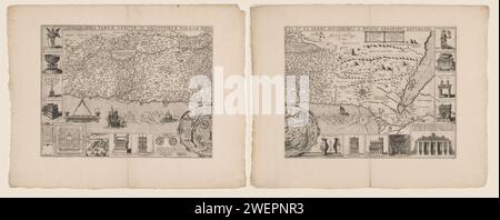 Map of the Holy Land, consisting of two parts, Cornelis Galle (I ...