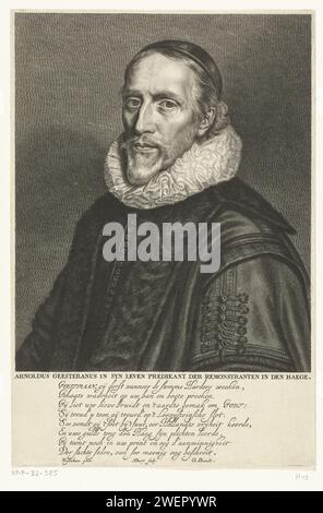 Portrait of Arnoldus Geesteranus, Hendrik Bary, after Jan Jansz ...