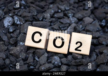 Wooden blocks with symbol of air pollution concept Stock Photo - Alamy