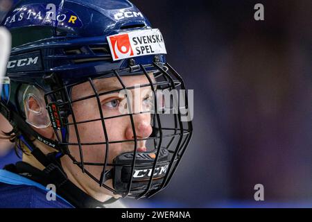 STOCKHOLM 2024-01-26 Djurgårdens Linus Eriksson efter fredagens match i ...