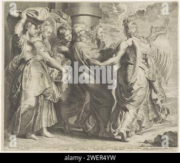 Lot leaves Sodom. Lot leaves the city of Sodom with his family, the ...