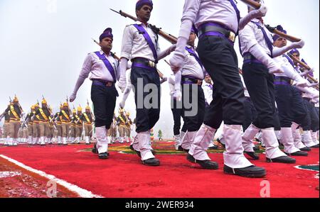GHAZIABAD, INDIA - JANUARY 26: Uttar Pradesh Police personnel ...