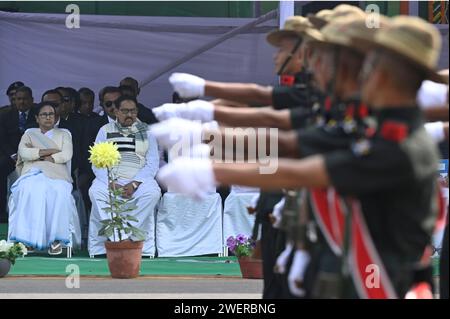 KOLKATA, INDIA - JANUARY 26: Parade marches by Indian Army Contingent ...