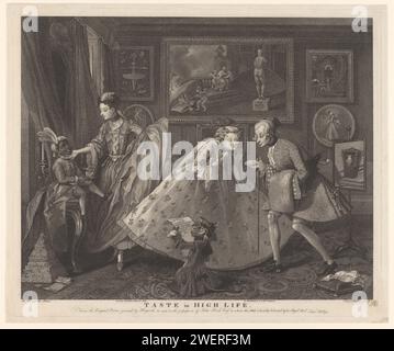 William Hogarth print engraving Taste in high life Stock Photo - Alamy