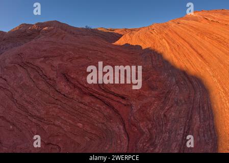Rippling sandstone badlands near the Spur Canyon at Horseshoe Bend ...