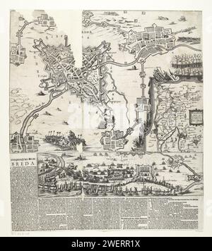 Large map of the siege of Breda, 1624-1625, Siege of Breda under the orders of Marquis Spinola ...