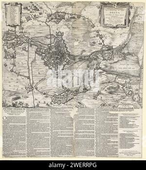 Large map of the siege of Breda, 1624-1625, Siege of Breda under the orders of Marquis Spinola ...