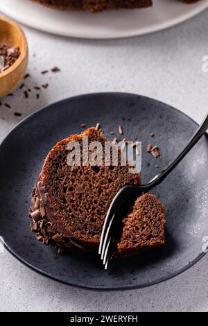 Delicious and tasty chocolate dessert with white chocolate, fresh ...