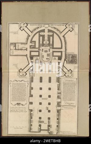 Map of the crypt under St. Peter's Basilica in Vatican City, Pianta ...