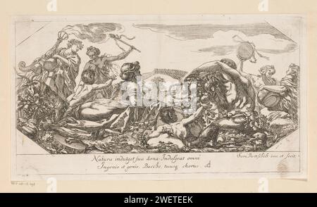 Bacchanaal, Samuel Bottschild, 1693 print paper etching Male Bacchant ...