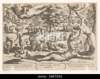 Cain kills Abel, Antonio Tempesta, 1613 print Cain kills his brother ...