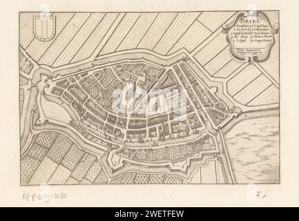 Map of Brielle, Anonymous, 1632 print paper etching / letterpress ...