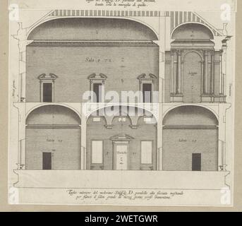 Cross -section of the Villa Grimaldi in Genoa, Nicolaes Ryckmans, 1622 ...