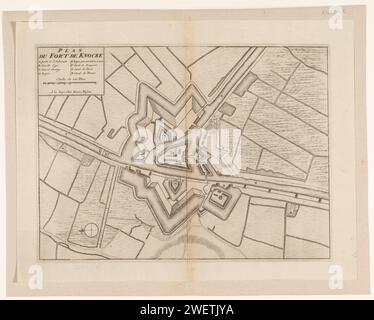 Forty plan of Fort Knokke, 1712, 1712 print Forte Knokke fortress ...
