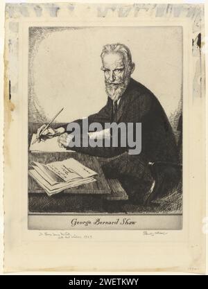 Portrait of George Bernhard Shaw, George Bernard Shaw (title on object ...