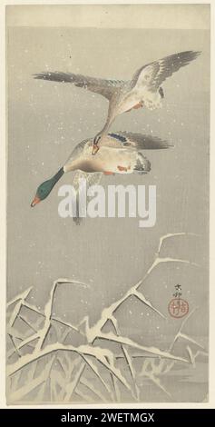 Ohara Koson – Two Wild Ducks in Water (Koppel wilde eenden in het water ...