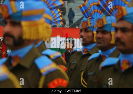 Non Exclusive: People watch the Republic Day parade, in Srinagar Stock ...