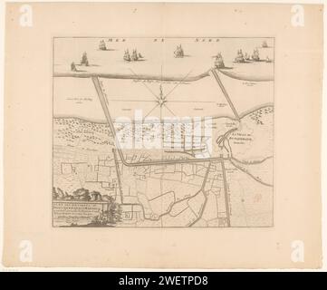 Map of Sint-Winoksbergen, Anonymous, After Jacobus de la Fontaine, 1735 ...