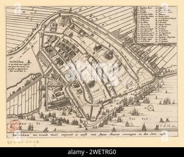Map of Amsterdam, 1482, Anonymous, After Pieter Hendricksz. Schut, c ...