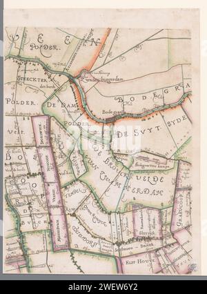 Part of a map of the Rijnland Water Board, with Leimuiden and the ...