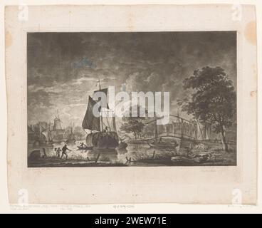 View of the Heimanswetering and Molenaarsbrug in Alphen aan den Rijn ...