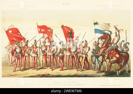 Troops from the Eight Old Swiss states of the Confederacy: Zurich, Bern ...