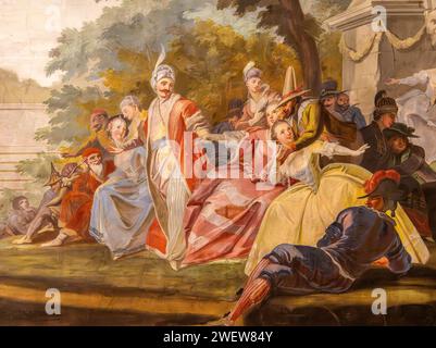Rococo frescoes by italian painter Karl Henrici ( 1737-1823) at Menz ...
