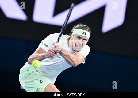 Sascha Alexander Zverev during the Australian Open AO 2024 Grand Slam tennis tournament at ...