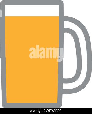 beer in glass isolated icon vector illustration design Stock Vector ...