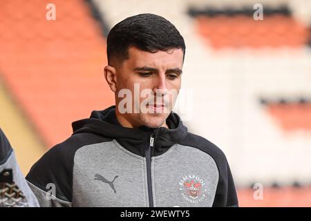 Albie Morgan of Blackpool arrives ahead of the Sky Bet League 1 match ...