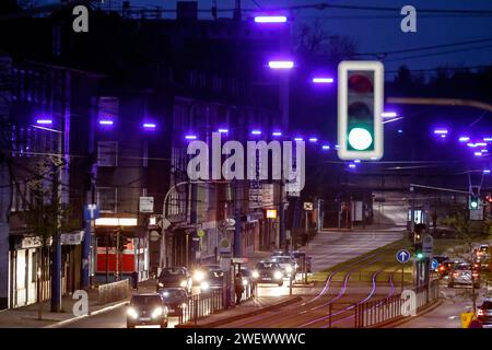 Modern LED lights developed for this project shine like blue pearls on ...