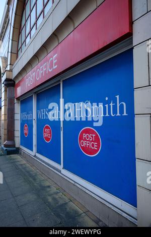 Shop Window of WHsmith in Redhill Surrey covered with the logo of the ...