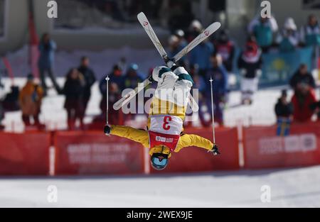 Jeongseon, South Korea. 27th Jan, 2024. Gold medalist Elizabeth Lemley ...