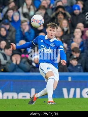 Nathan Patterson of Everton passes the ball during the Premier League ...