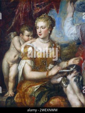 'After Titian: Venus Blindfolds Cupid' is an interpretation of Titian's iconic painting ...