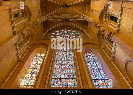 France, Chartres Cathedral - Cathedral of Our Lady of Chartres, stained ...
