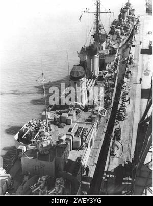 Amidships view of USS Nicholas (DD-449) at the Mare Island Naval ...