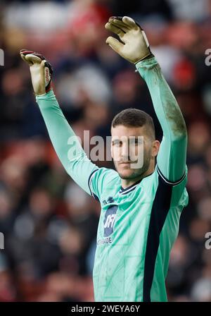 Sheffield United goalkeeper Ivo Grbic during the Premier League match ...