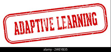 adaptive learning stamp. adaptive learning rectangular stamp isolated ...