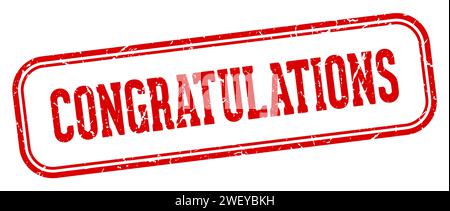 congratulations stamp. congratulations rectangular stamp isolated on ...