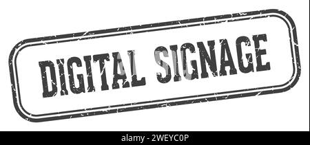 digital signage stamp. digital signage rectangular stamp isolated on ...