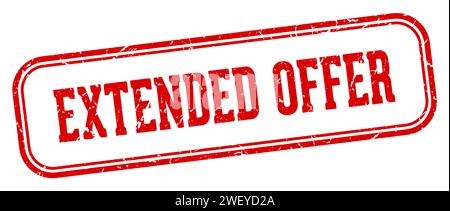 extended offer stamp. extended offer rectangular stamp isolated on ...