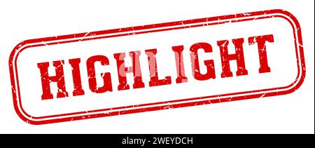 highlight stamp. highlight rectangular stamp isolated on white ...