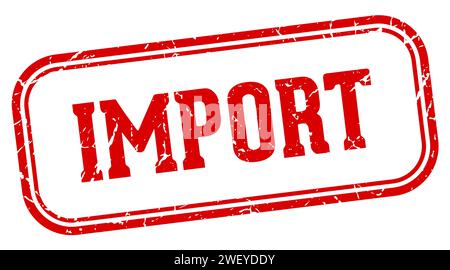 import stamp. import rectangular stamp isolated on white background ...