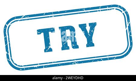 try stamp. try rectangular stamp isolated on white background Stock ...