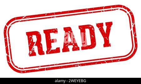 ready stamp. ready rectangular stamp isolated on white background Stock ...