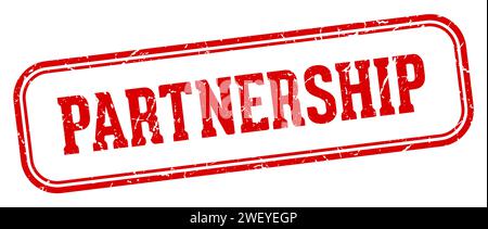 partnership stamp. partnership rectangular stamp isolated on white ...