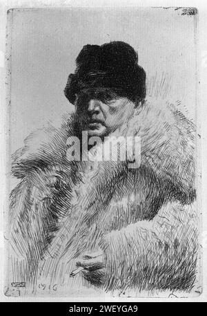 Self-Portrait, 1916. Anders Zorn (Swedish, 1860-1920). Etching and ...