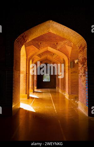 Beautiful arch entryway in Shah Jahan Mosque in Thatta, Pakistan. Also ...